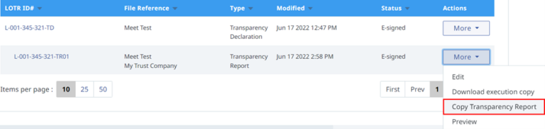 Transparency Report - The Land Owner Transparency Registry (LOTR)